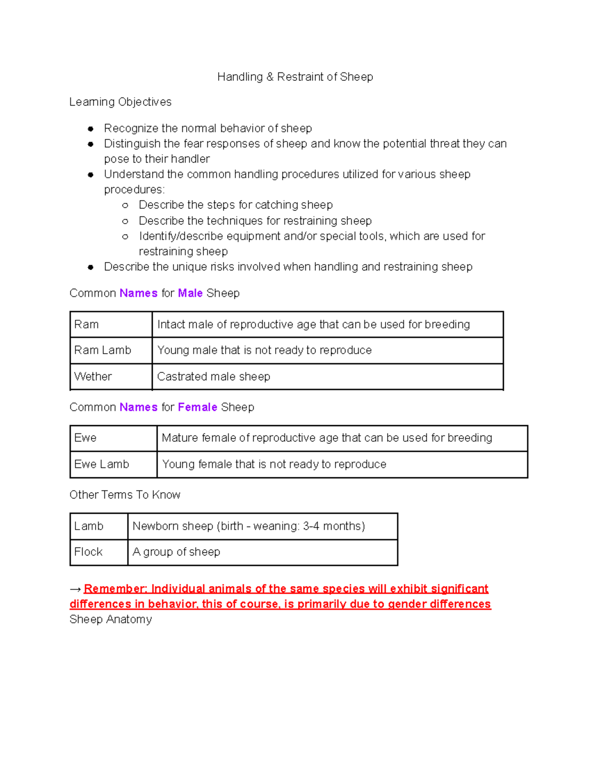 Sheep Handling Techniques: Facilities, Restraint, and Care Methods ...