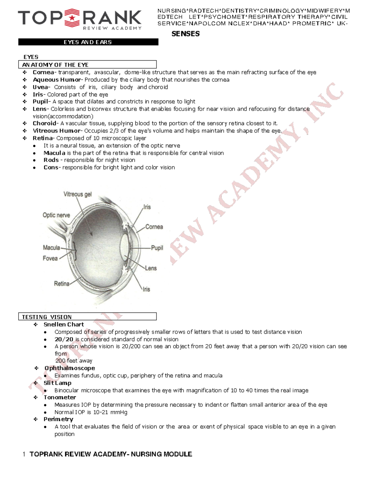 18-MS-Senses - Comprehensive Lecture on Eyes, Ears, and Vision Care ...