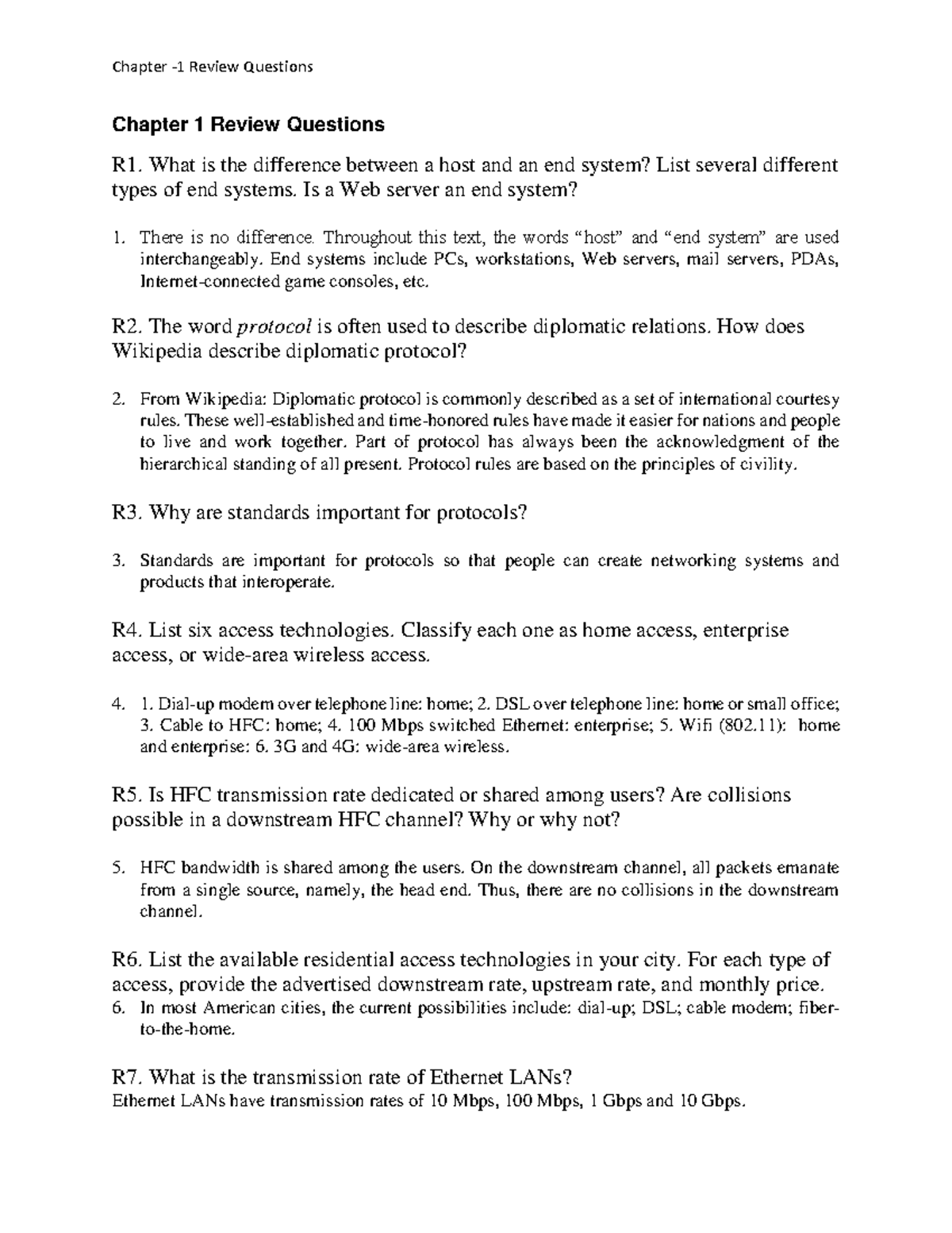 Chapter 1 Review Questions - Solution - Chapter 1 Review Questions R1 ...