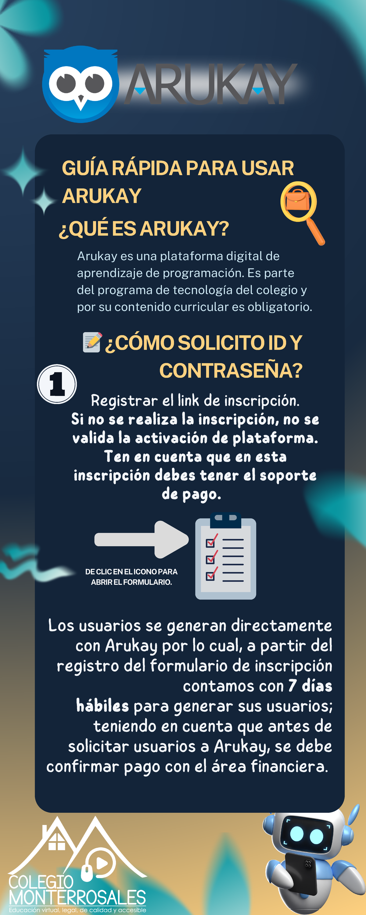 GUIA Rapida Arukay - ARUKAY Registrar el link de inscripción. Si no se realiza la inscripción ...