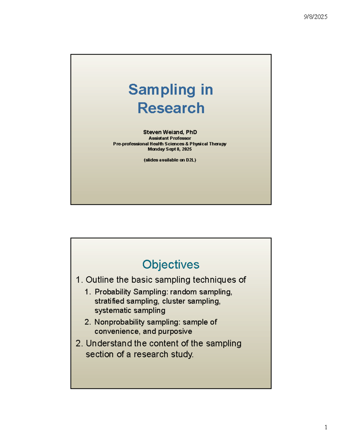 Sampling Techniques and Best Practices in Research (PHSC 101) - Studocu