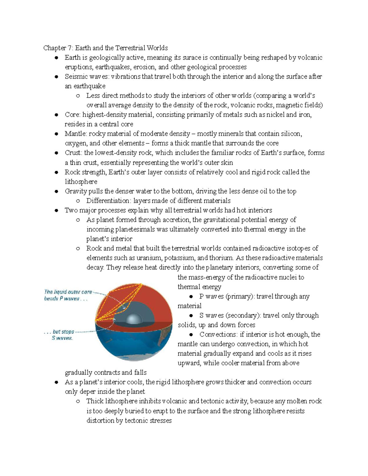 Astronomy Midterm #2 - Astro Notes Ch 7 - Chapter 7: Earth and the ...