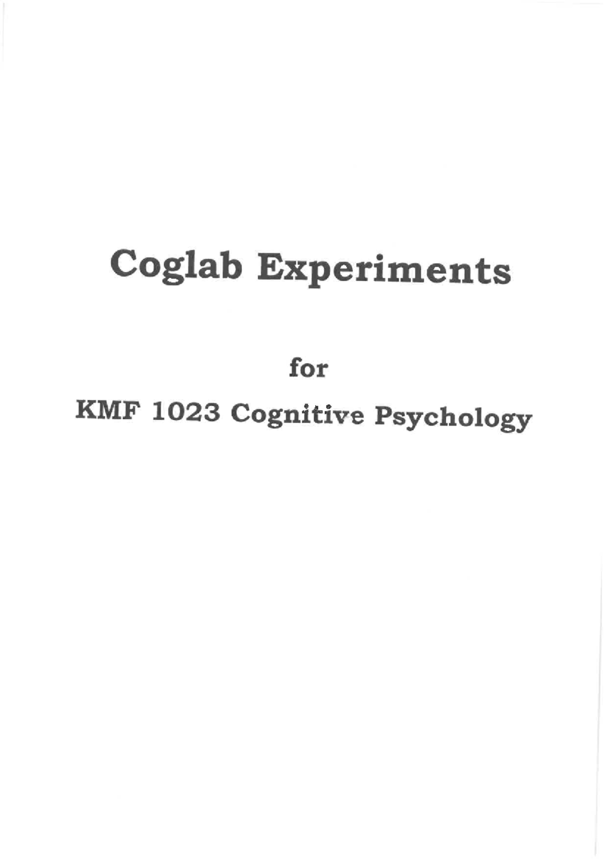 Coglab Manual Sept 2019 - Cognitive Psychology / Psikologi Kognitif ...