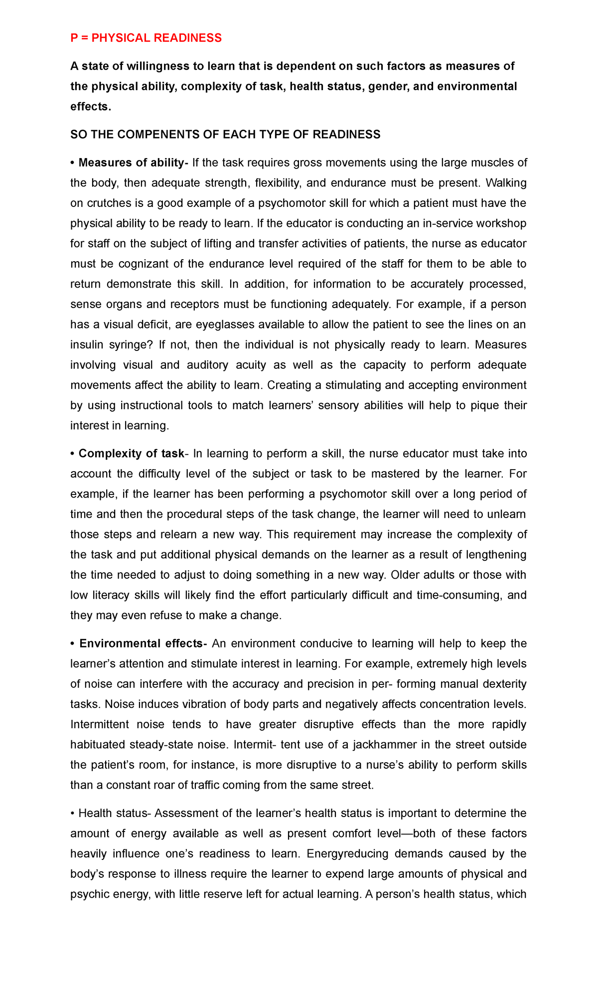 Types of Readiness to Learn: Physical, Emotional, and Knowledge Factors ...