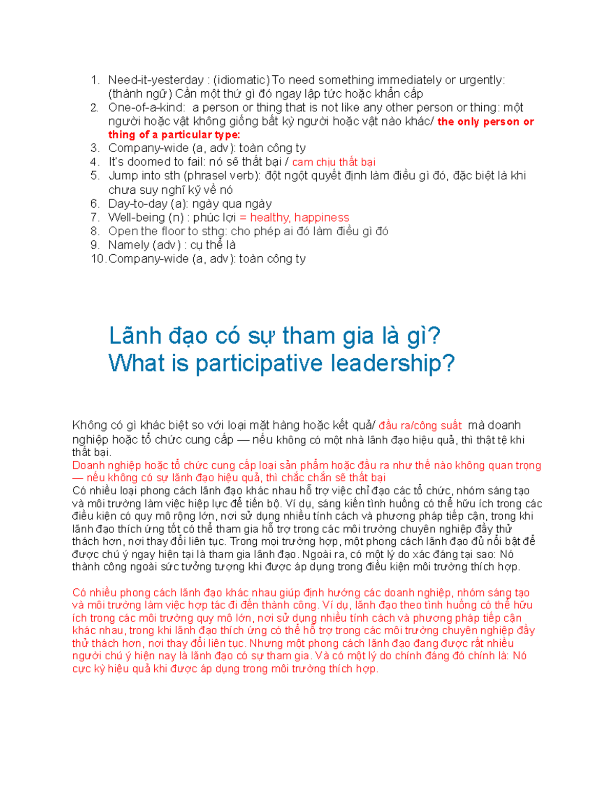 Task 2 ielts writing - 1. Need-it-yesterday : (idiomatic) To need ...