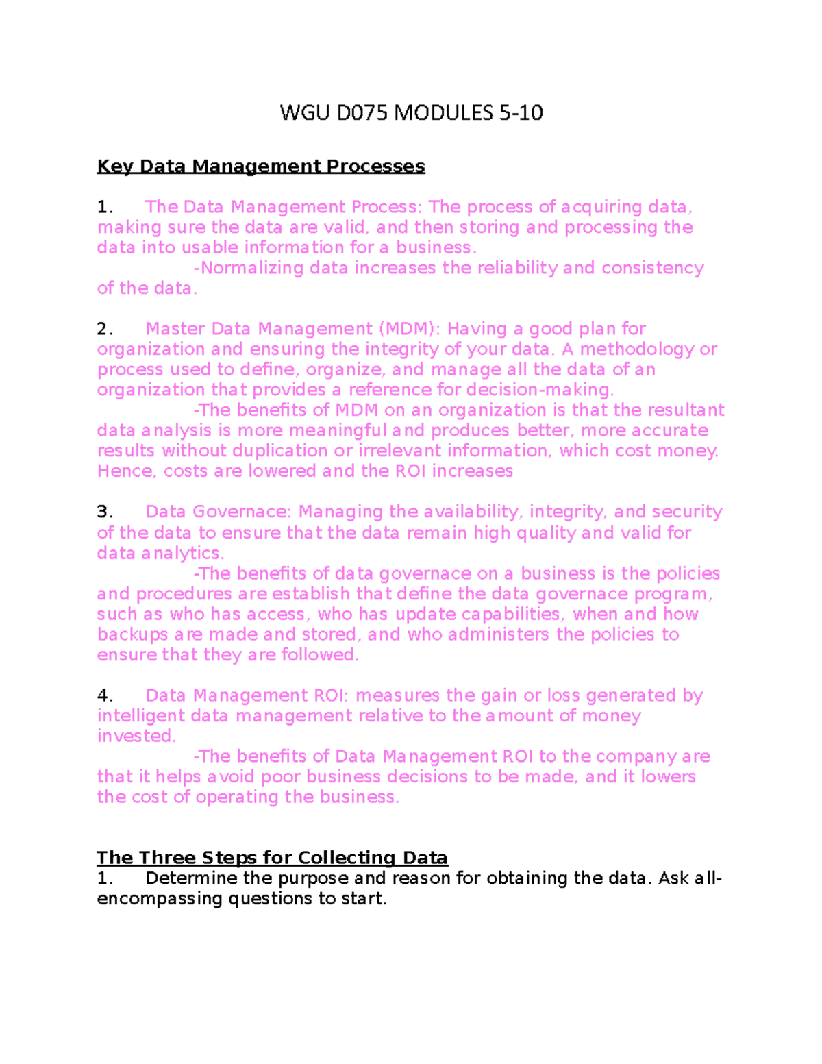 WGU D075 Notes and Filled Out Study Guide Modules 5-10 - WGU D075 ...