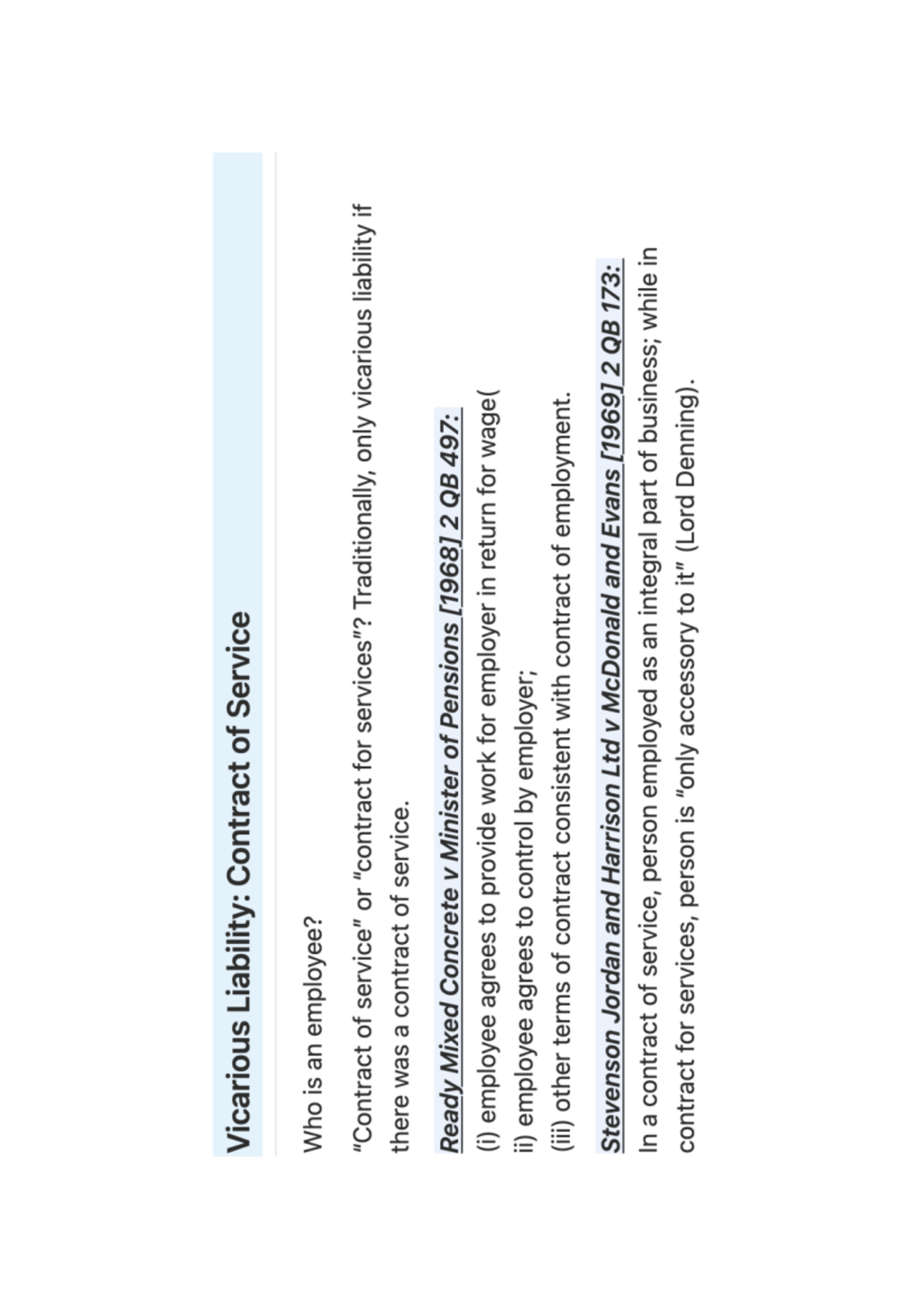 Vicarious Liability: Understanding Employee Status in Law - Studocu