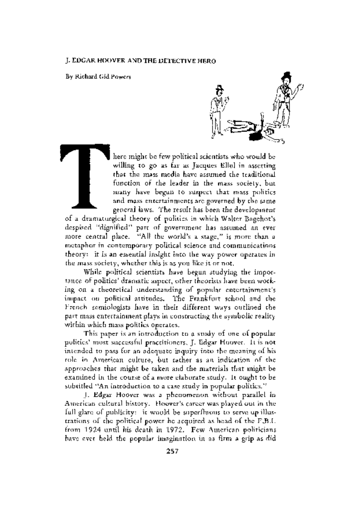 J. EDGAR HOOVER: A CASE STUDY OF THE DETECTIVE HERO (PY8) - Studocu