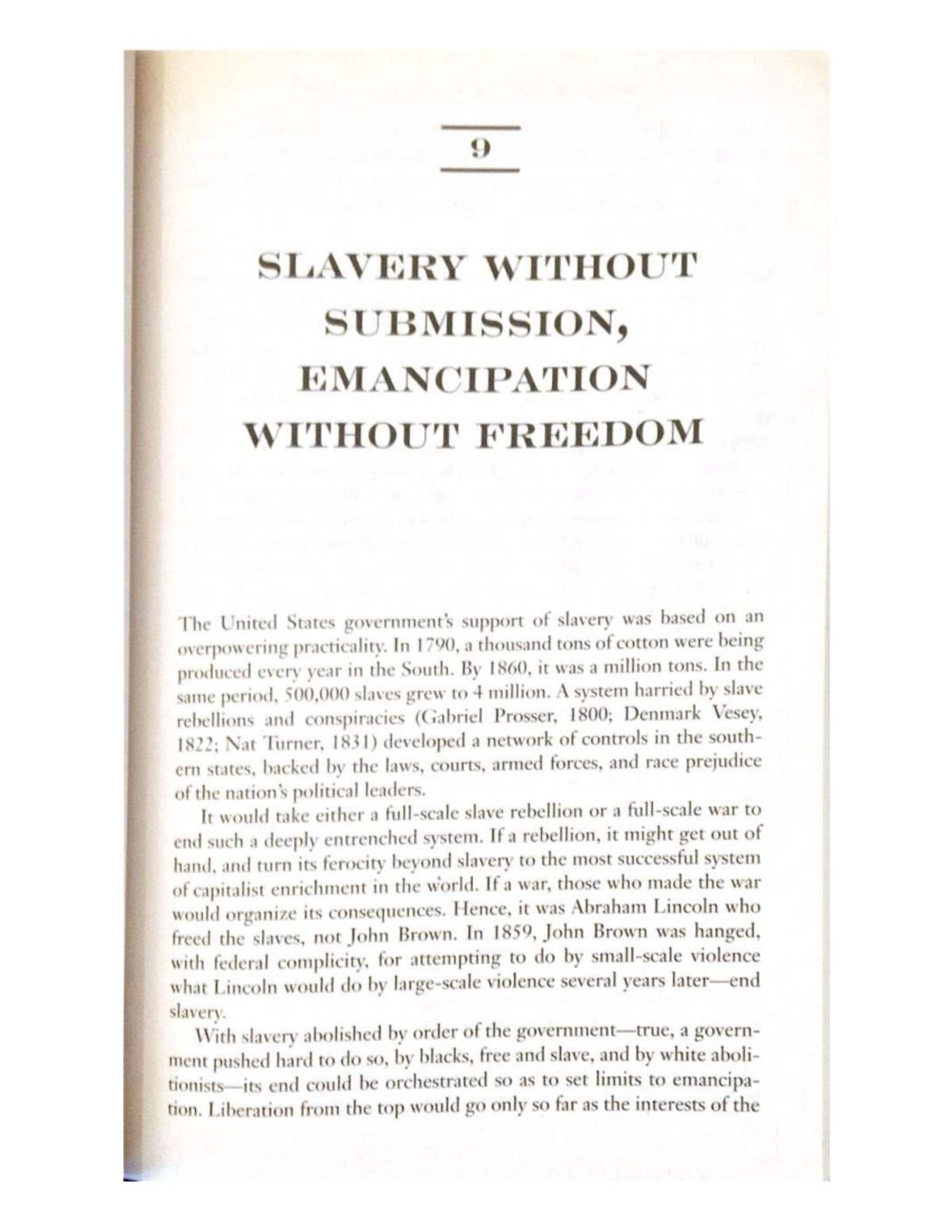 Emancipation Without Freedom: A Critical Analysis of Slavery - Studocu
