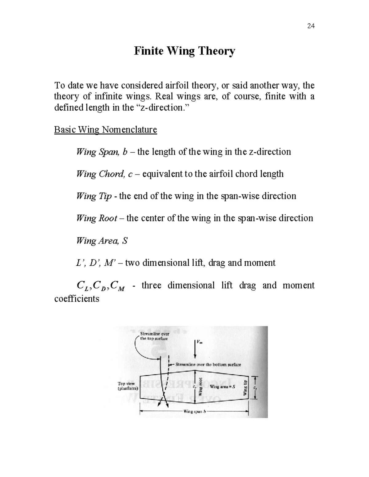 Finite Wing Theory: Concepts and Key Equations in Aerodynamics - Studocu