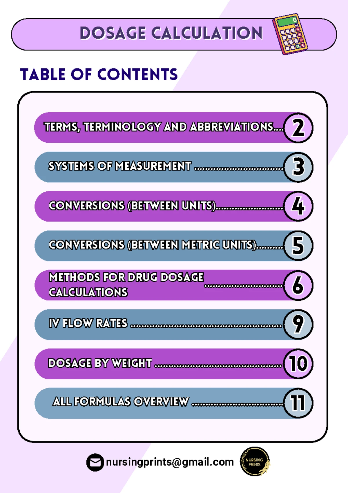 Dosage Calculation - Formulas - dosage calculationdosage calculation ...