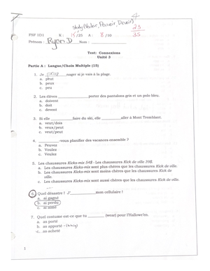 French - Grade: 9 - High School - Canada - Studocu