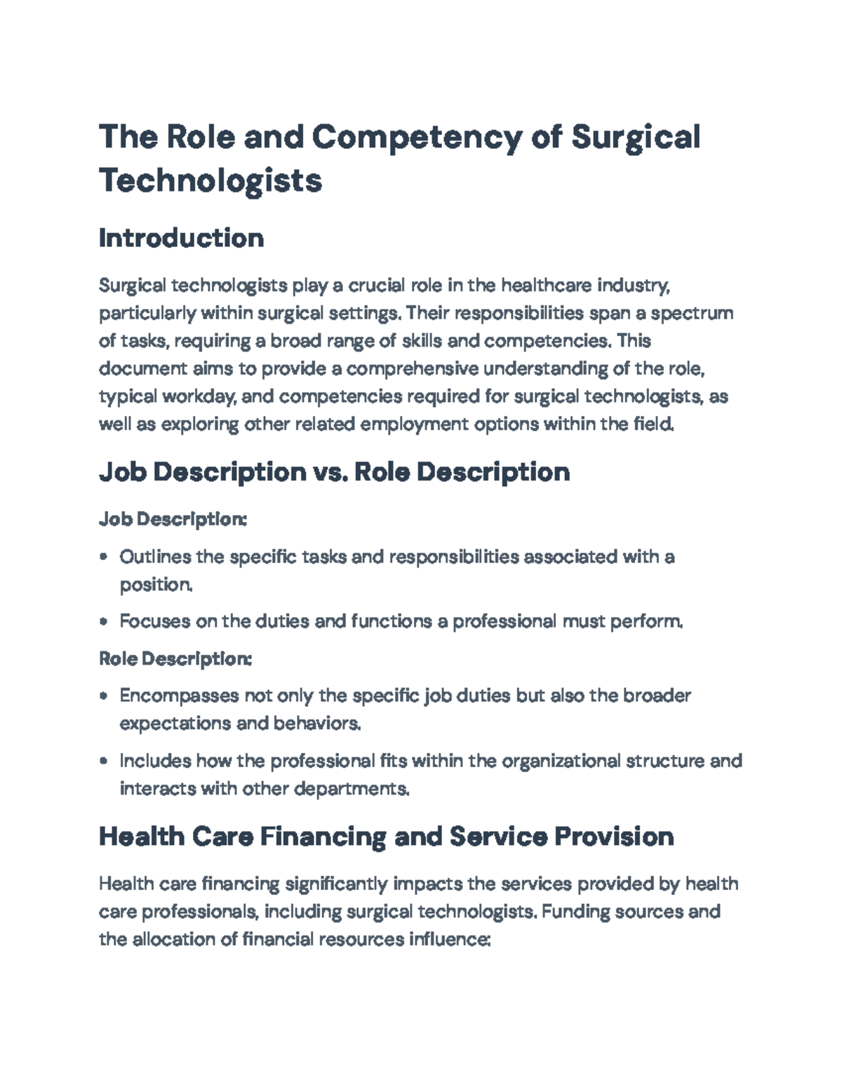 Overview of Surgical Technologists: Roles, Competencies & Career Paths ...