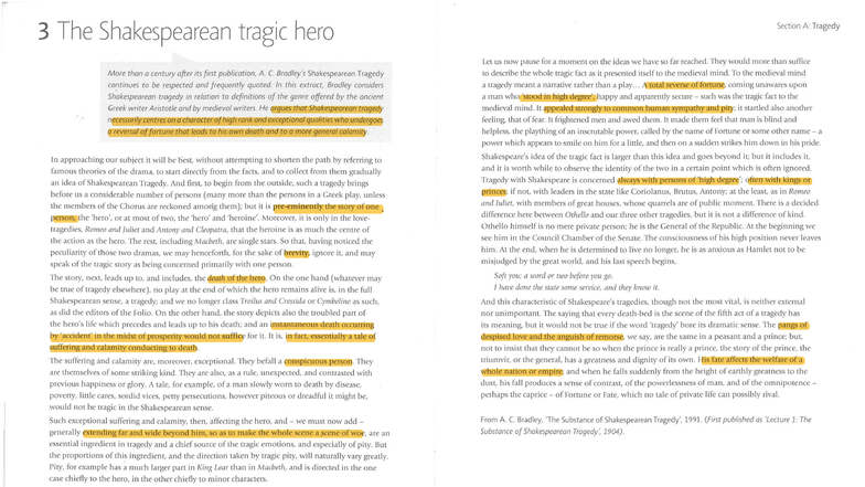 Edexcel Anthology: A.C. Bradley on the Shakespearean Tragic Hero - Studocu