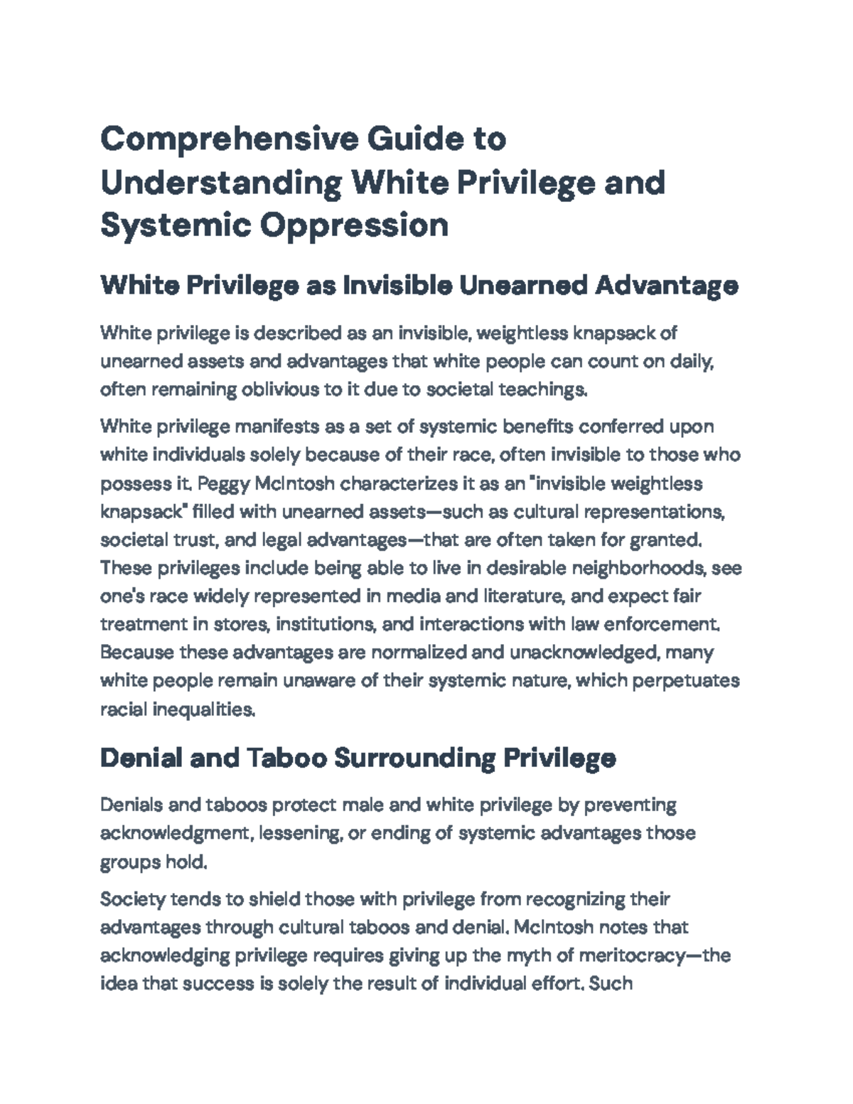 Understanding White Privilege & Systemic Oppression: A Comprehensive ...