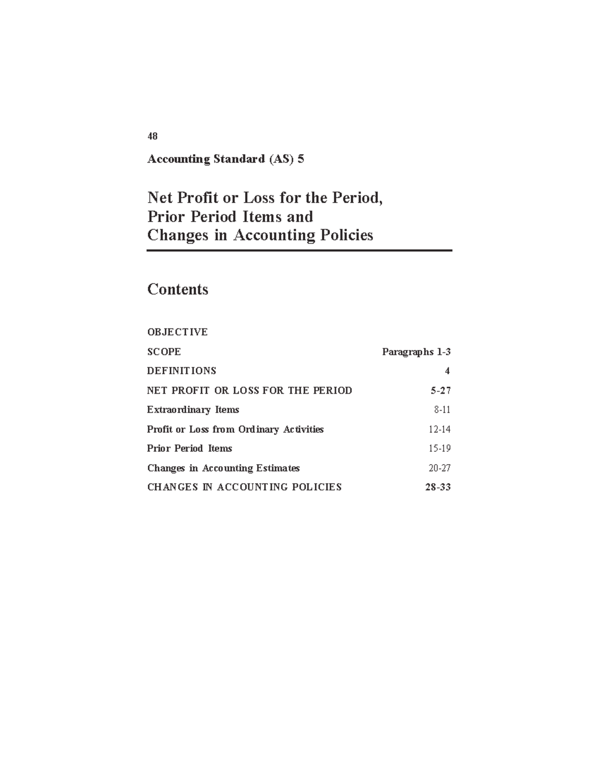 AS 5 - Comprehensive Summary of Net Profit, Prior Period Items, and ...