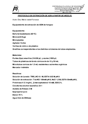 Protocolo de extracción de sangre y mucosa con modificaciones - PROTOCOLO DE EXTRACCIÓN DE ...