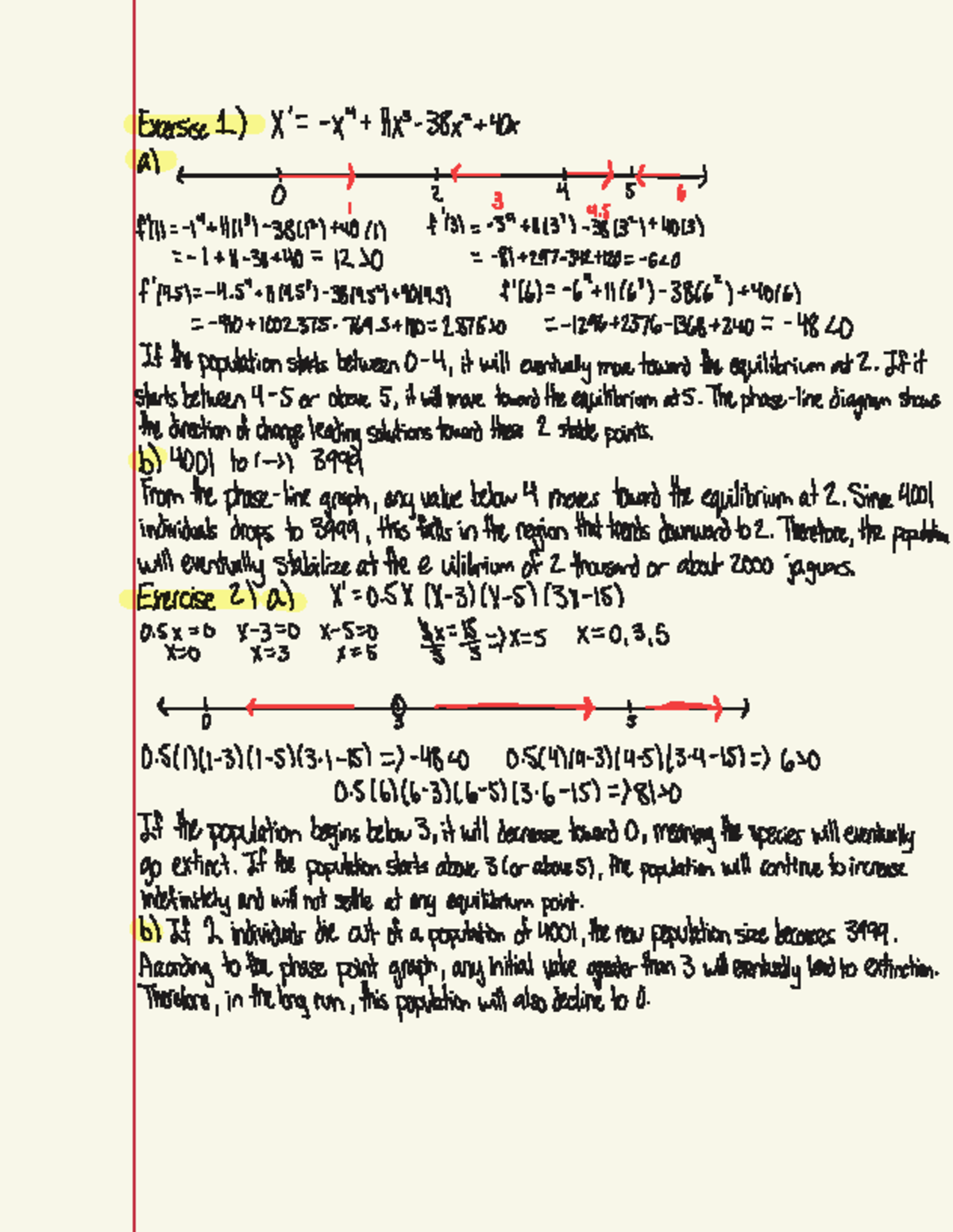 Homework 6 - Population Dynamics and Equilibrium Analysis - Studocu