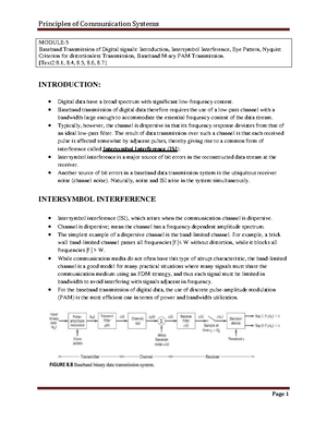 Principles of Communication Systems - BEC402 - VTU - Studocu