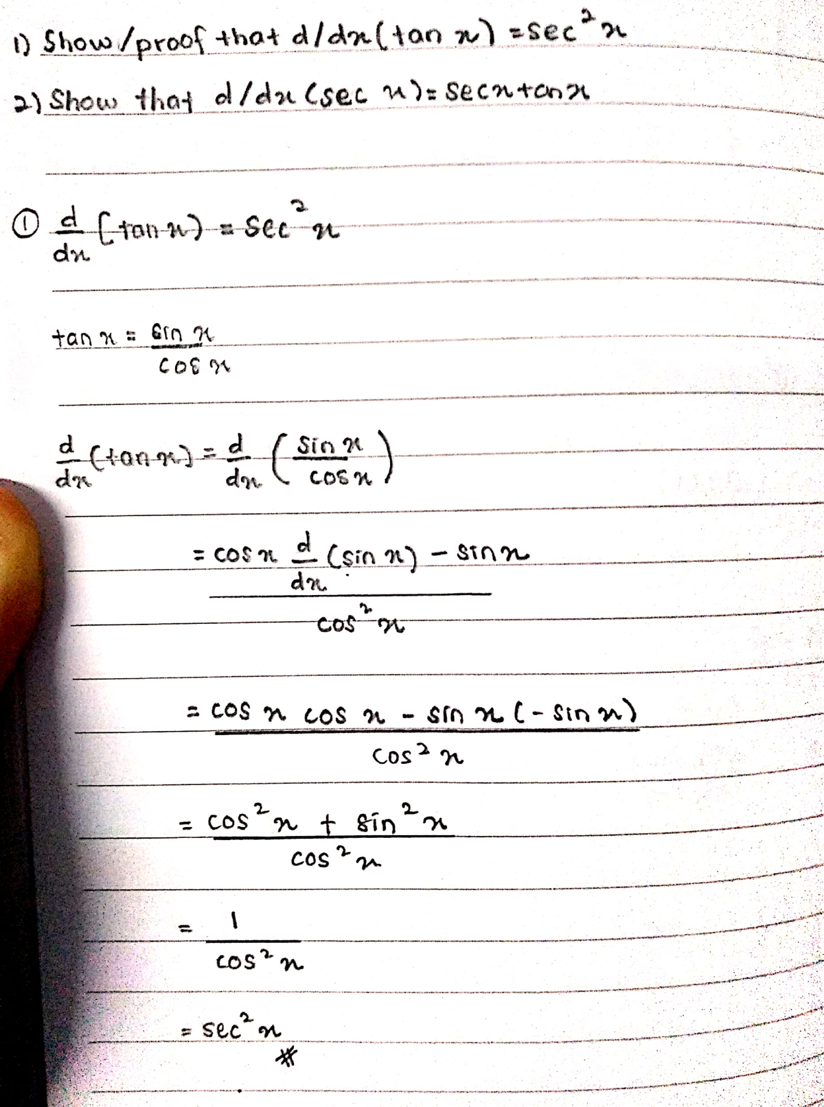 Calculus Tutorial 3: Derivatives of Trigonometric Functions - Studocu