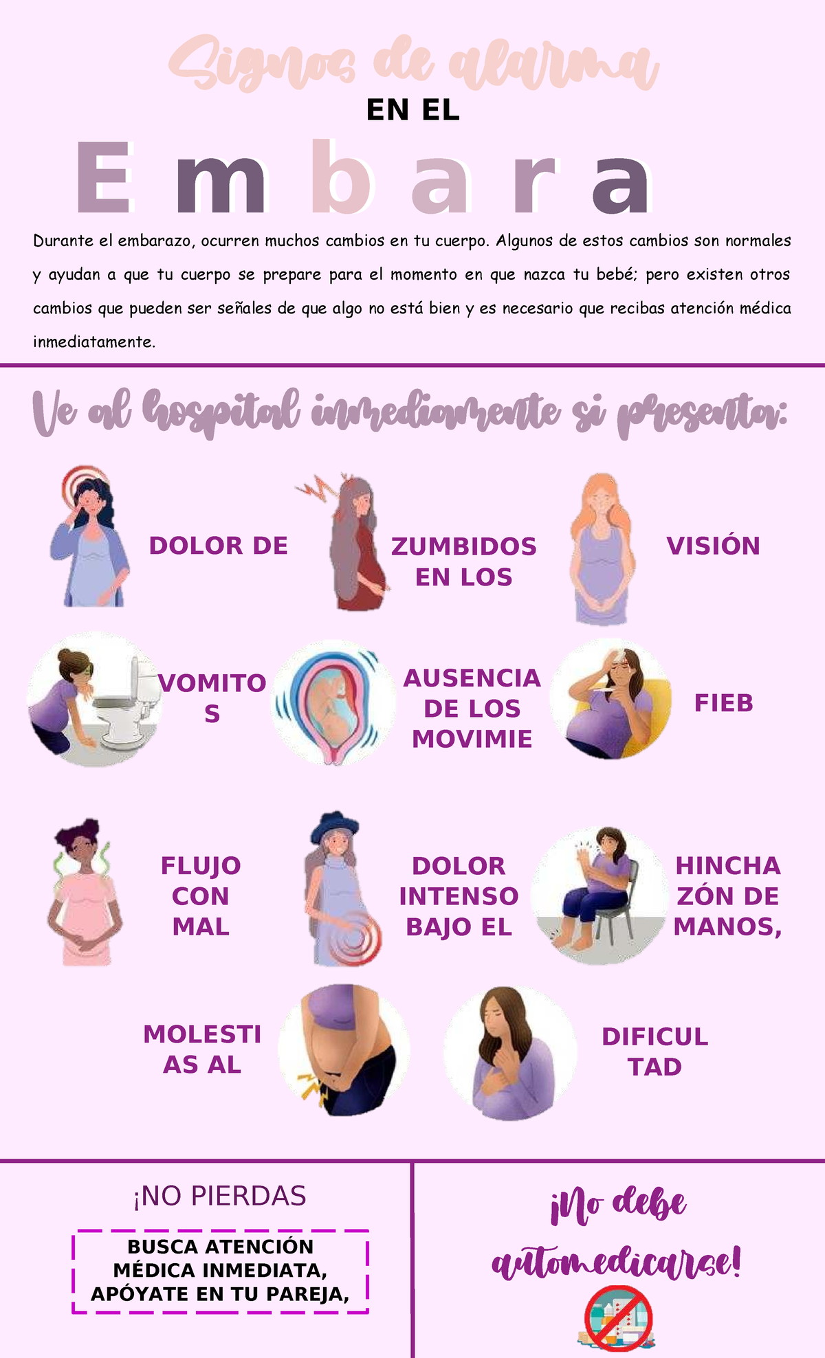 Signos de Alarma Durante el Embarazo: Infografía Esencial - Studocu