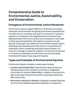 Soc-220 Study Guide: Environmental Justice & Conservation Perspectives ...