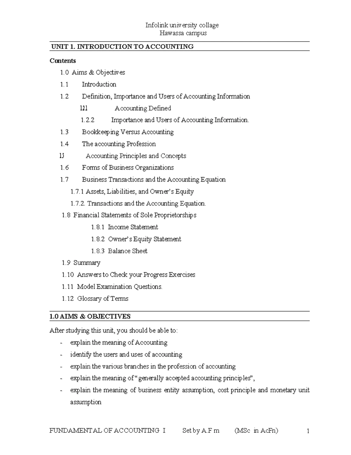Chapter 5 - Summary of Audit Evidence in Fundamentals of Accounting 1 ...