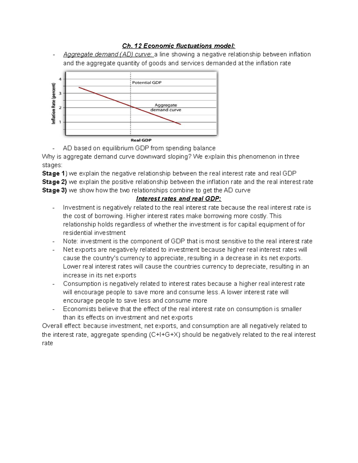 Ch. 12 and 13 - notes on chapterss 12 and 13 - Ch. 12 Economic ...