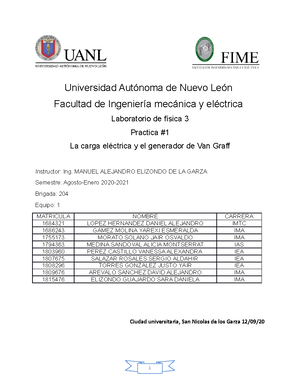 Practica 2 Laboratorio de fisica 2 fime 2020 - UNIVERSIDAD AUTÓNOMA DE ...