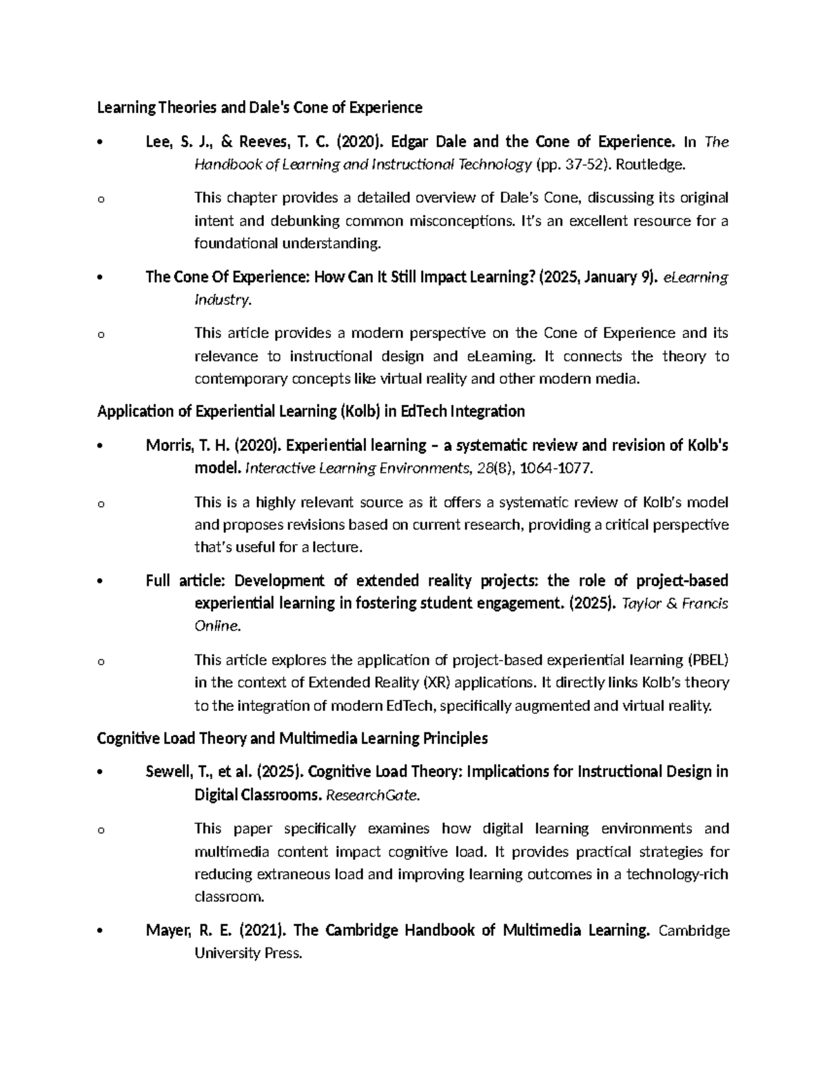 Learning Theories & Cone of Experience: EdTech Insights (Drafts) - Studocu