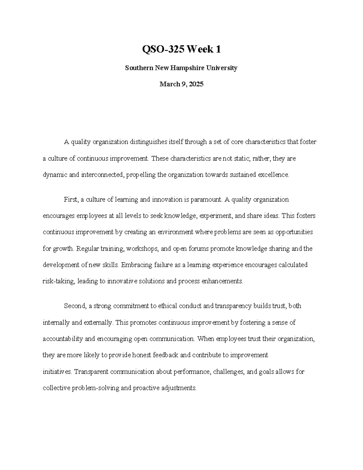 QSO-325 Week 1 - Week One assignment full grade - QSO-325 Week 1 ...