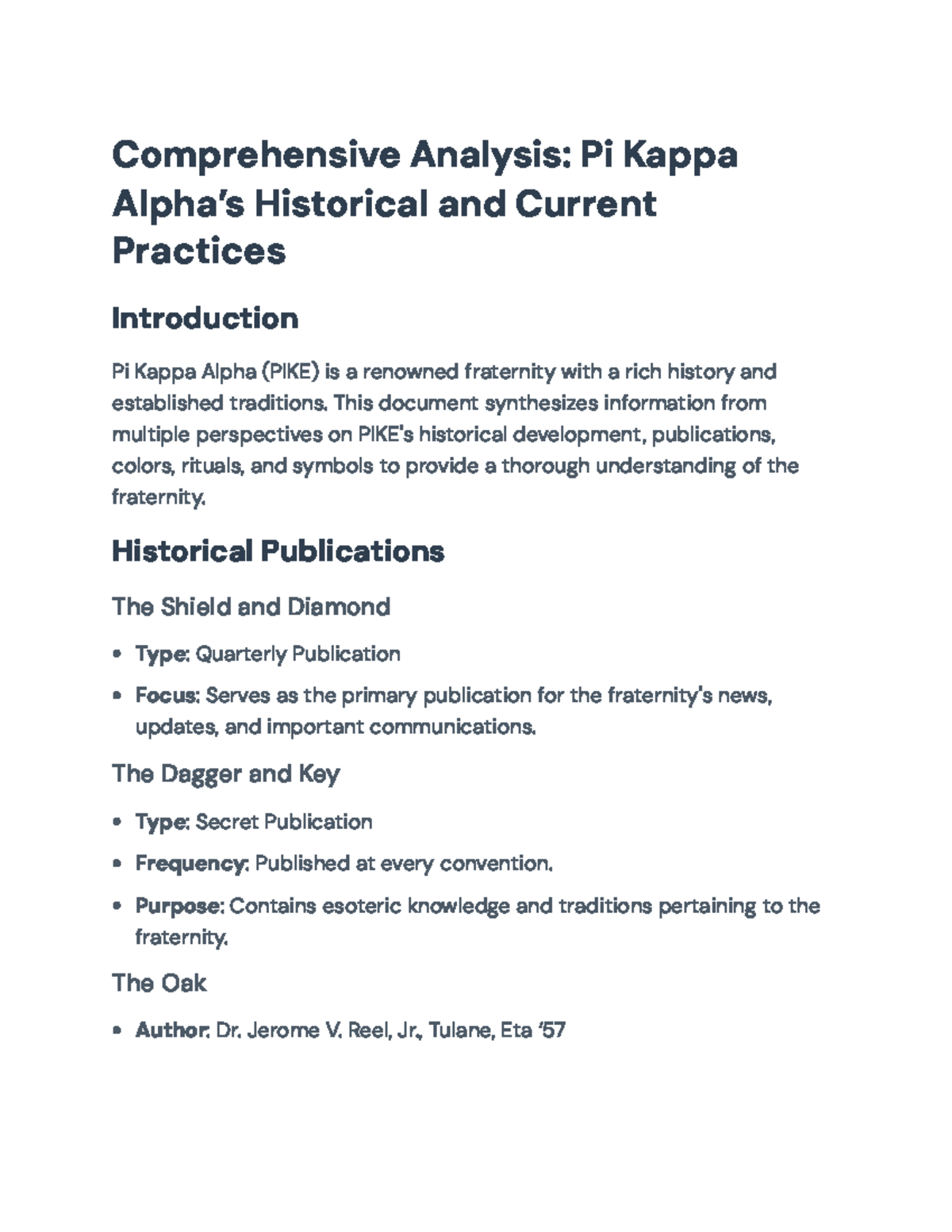Comprehensive Analysis of Pi Kappa Alpha's Practices and Traditions ...