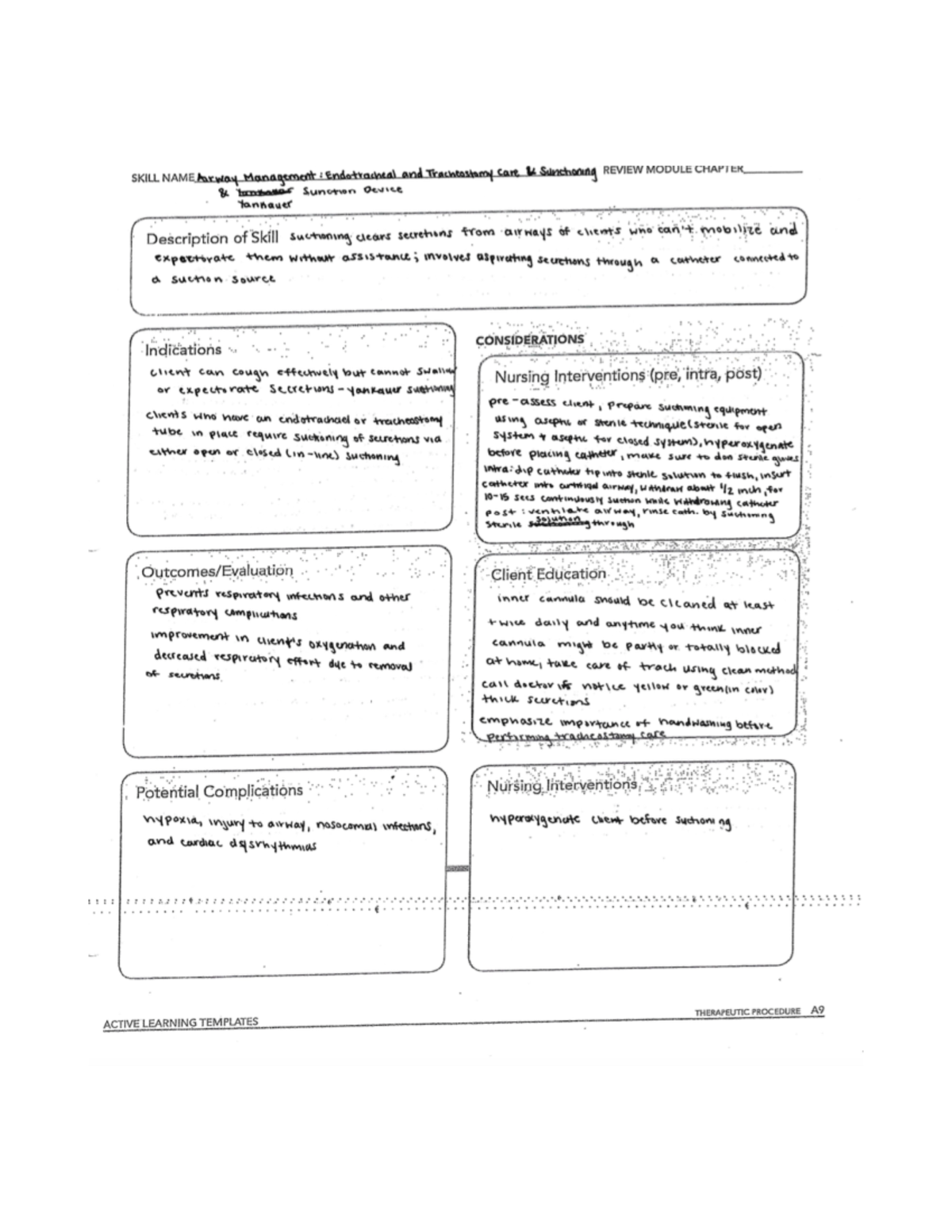 Active Learning Template: Nursing Skill on Airway Management ...