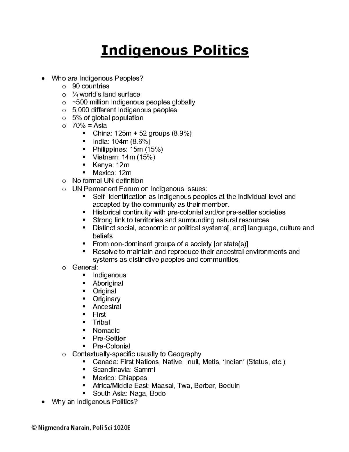 Indigenous Politics: Understanding Indigenous Peoples and Their Rights ...