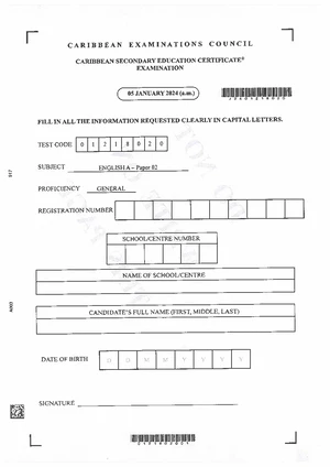 CSEC English A Paper 2 Study Guide by V. Smith - Essential Notes - Studocu