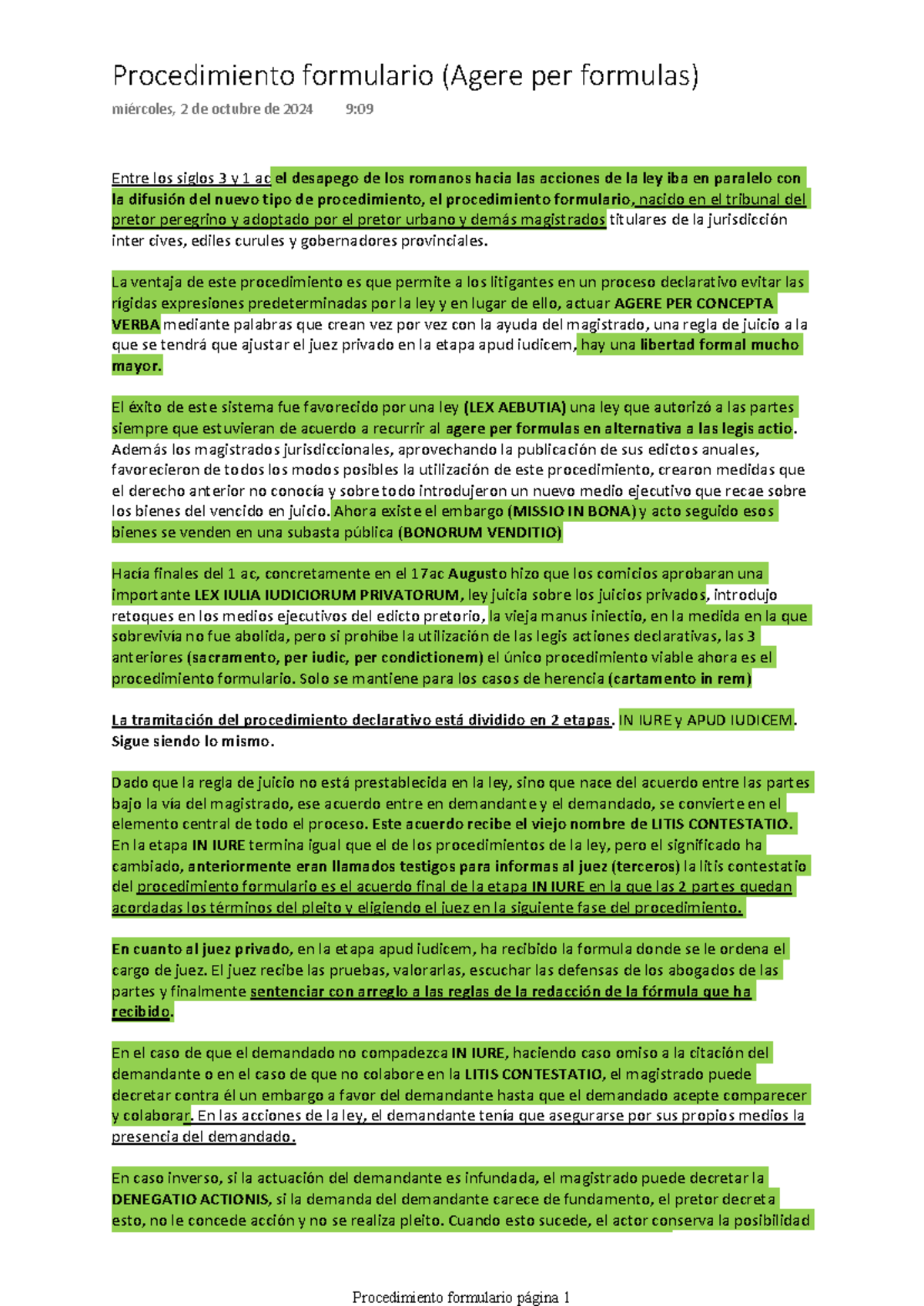 Título: Procedimiento Formulario en el Derecho Romano: Análisis y ...