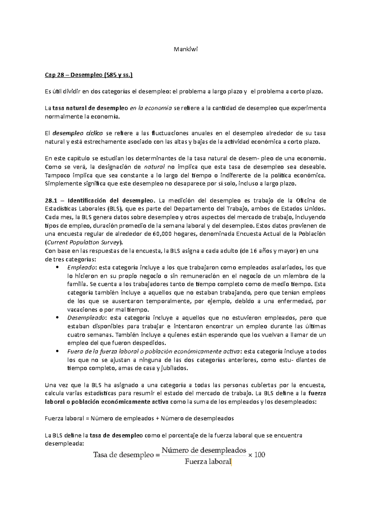 Resumen Mankiwi - Study Guide for Mankiw's Principles of Macroeconomics ...