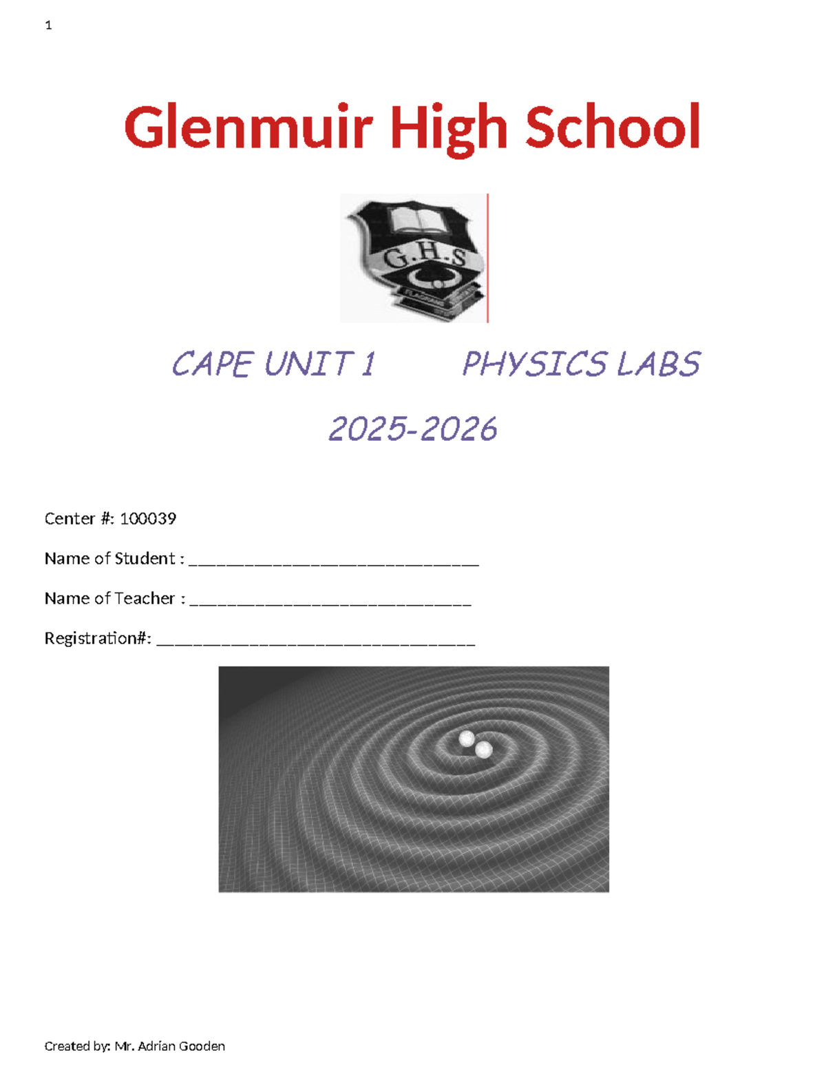 CAPE 6B Physics Lab Manual: Experiments on Oscillations, Projectiles ...