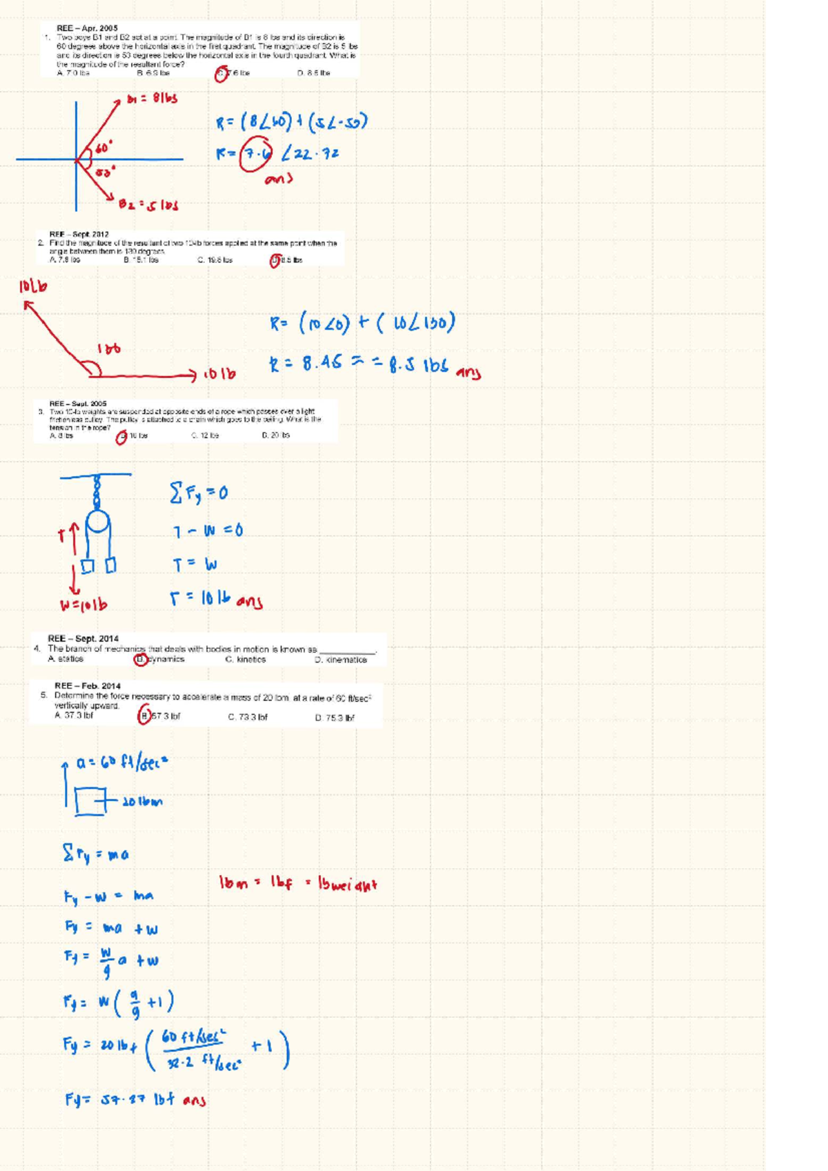 ESAS01 Engineering Mechanics Computations 1 - REE Apr. 2005 1. Two boys ...
