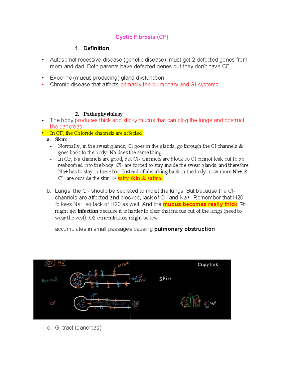 Cystic Fibrosis (CF): Overview, Pathophysiology, and Clinical ...