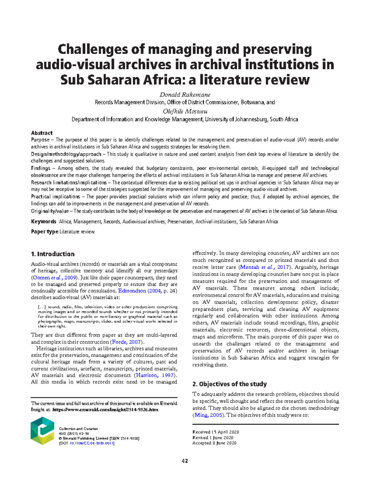Challenges of managing and preserving audio-visual archives - Design ...