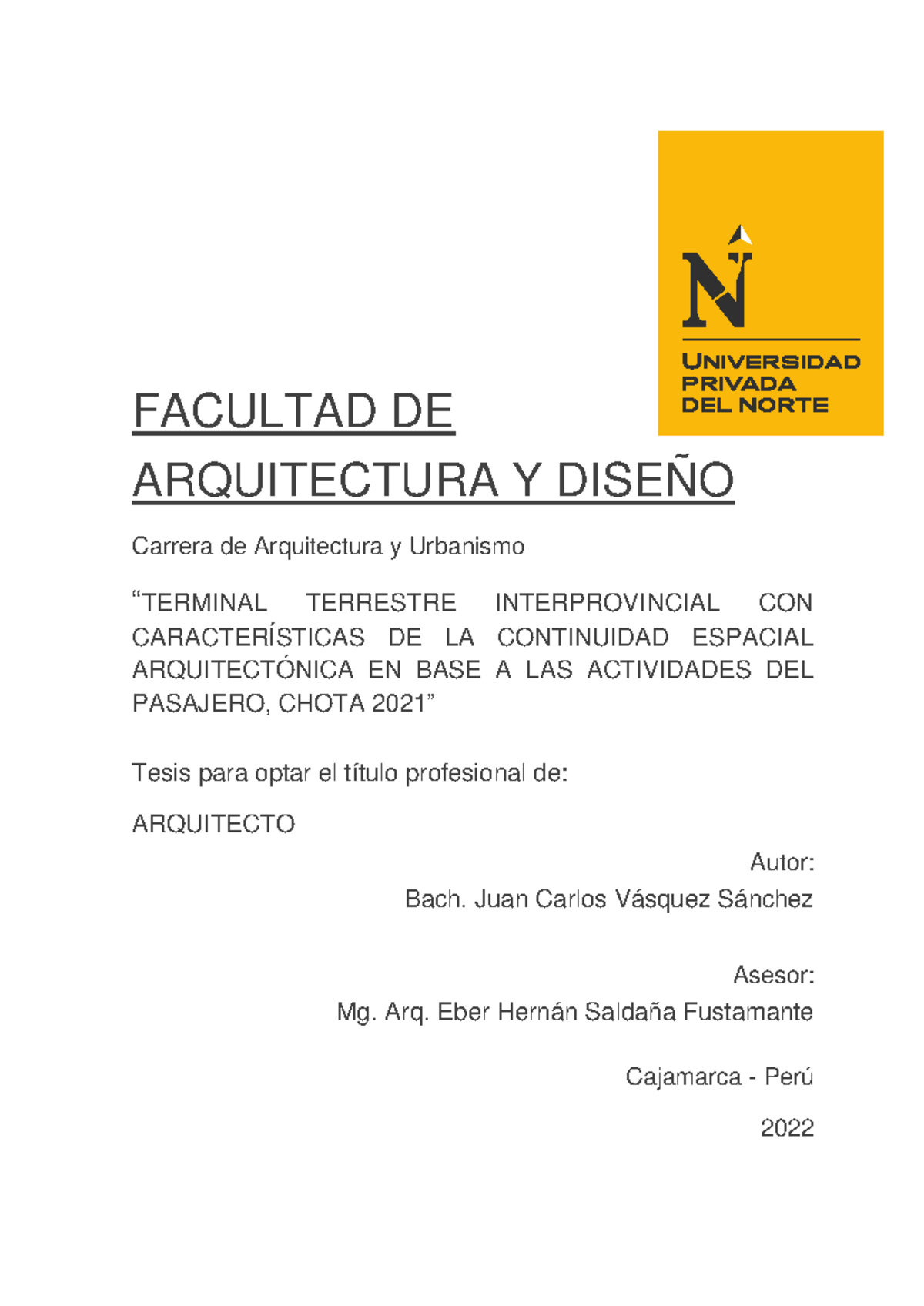 Tesis de Arquitectura: Terminal Terrestre Interprovincial en Chota ...