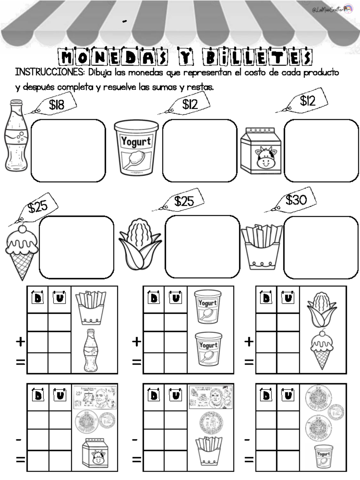 Actividades de Matemáticas y Lectoescritura: Monedas y Sumas - Studocu