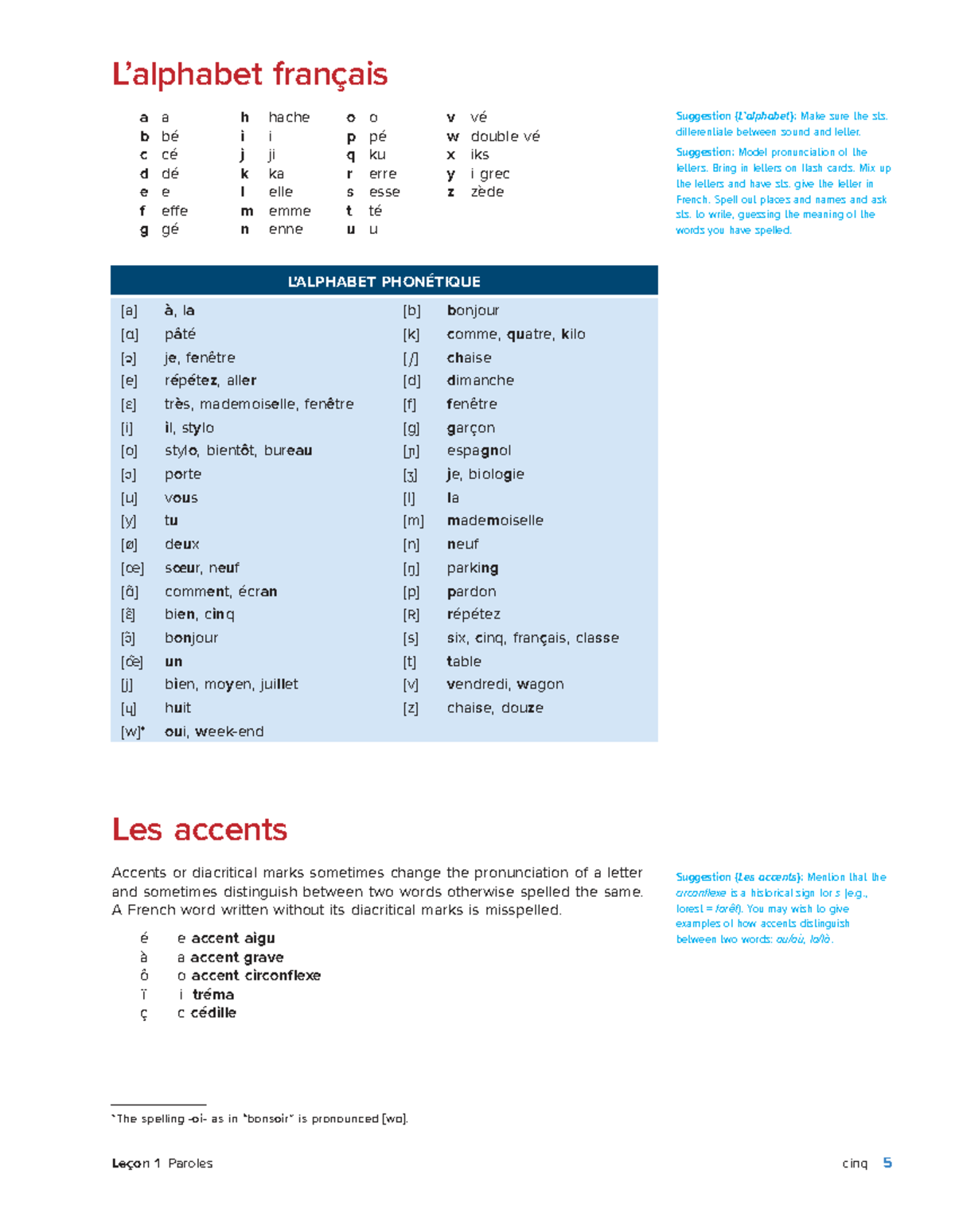 Beginning French: Lessons on the Alphabet and Accents (VIS-À-VIS ...