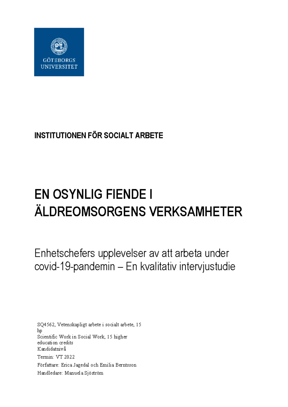 Skrivguide för Uppsats HT24 - Struktur och Metod i Akademiskt ...