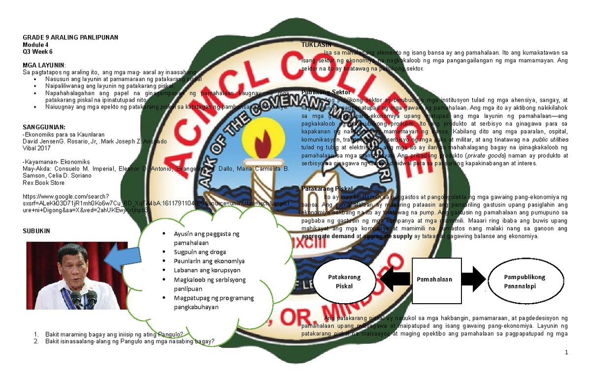 Learning Module AP 9: Module 4, 3rd Quarter Week 6 Overview - Studocu