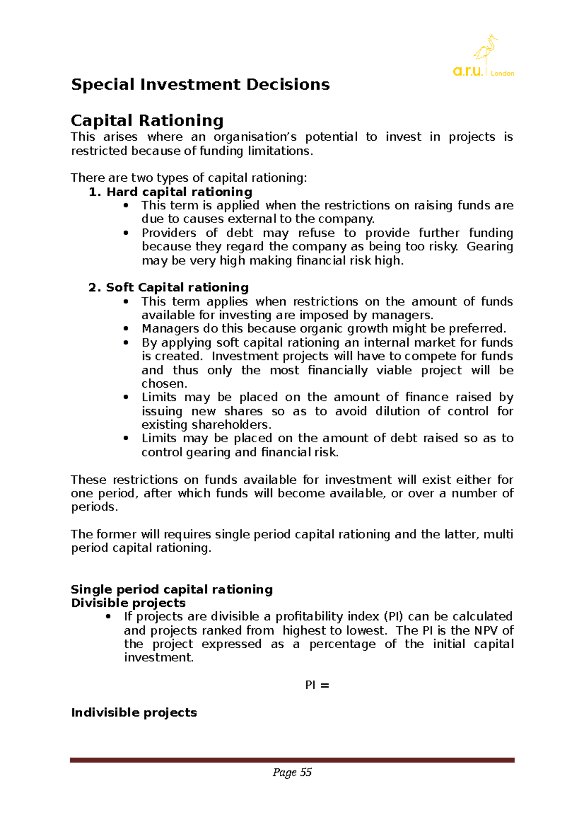 Specific investment decisions - Special Investment Decisions Capital ...