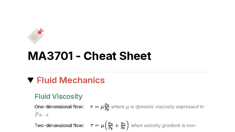 A53228 b7-6e93-4662-8b01-ec593b5e0d4d MA3701 - Cheat Sheet - 🔖 MA3701 ...