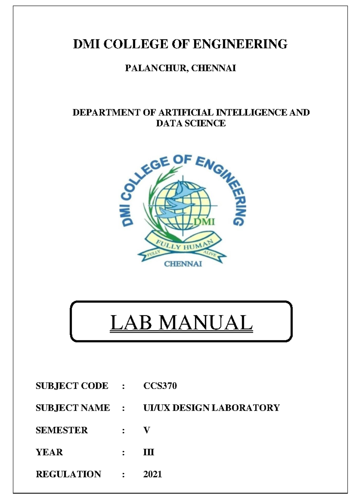 CCS370 UI/UX Design Laboratory - Comprehensive Lab Manual - Studocu
