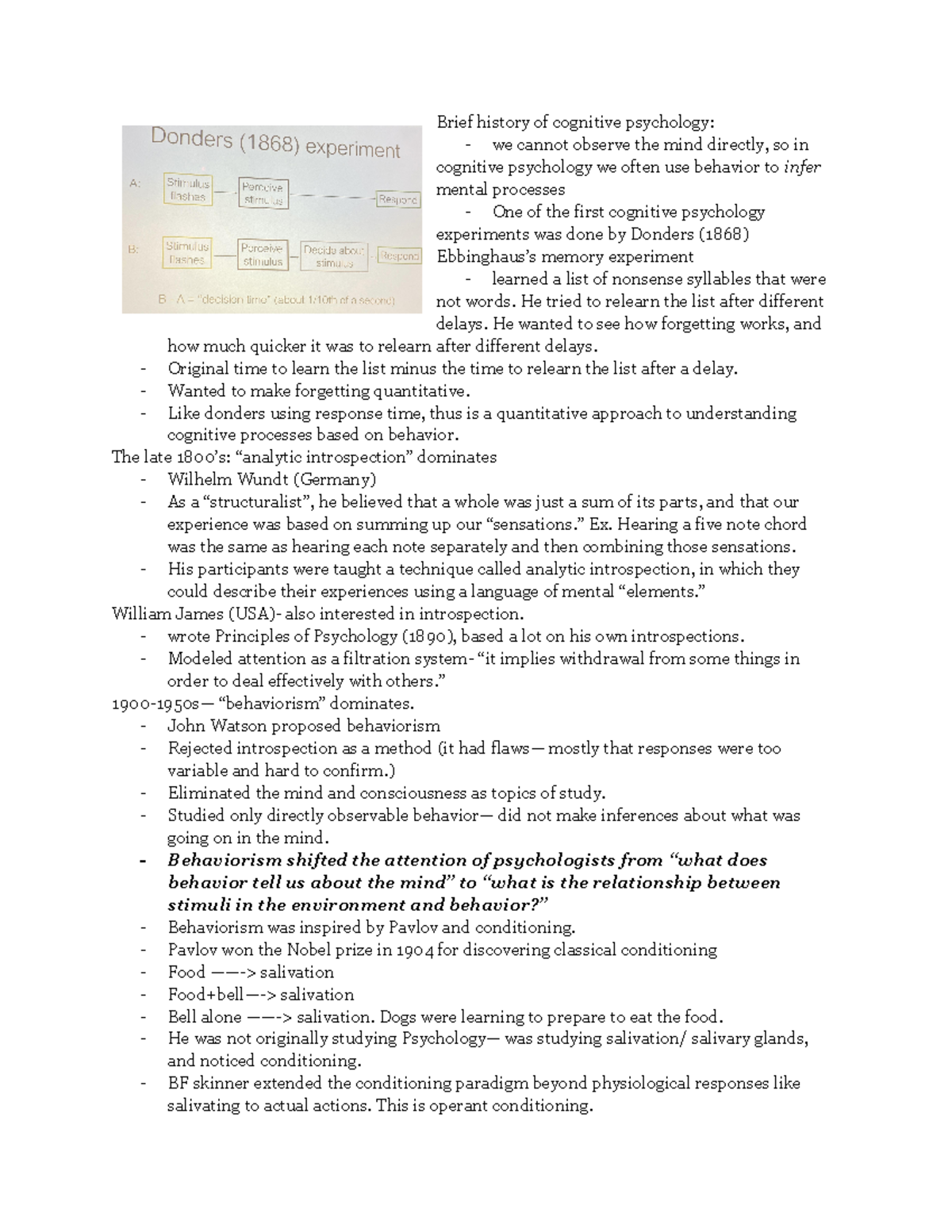 Cognitive Psychology 101: Intro to Cognition Overview and History - Studocu